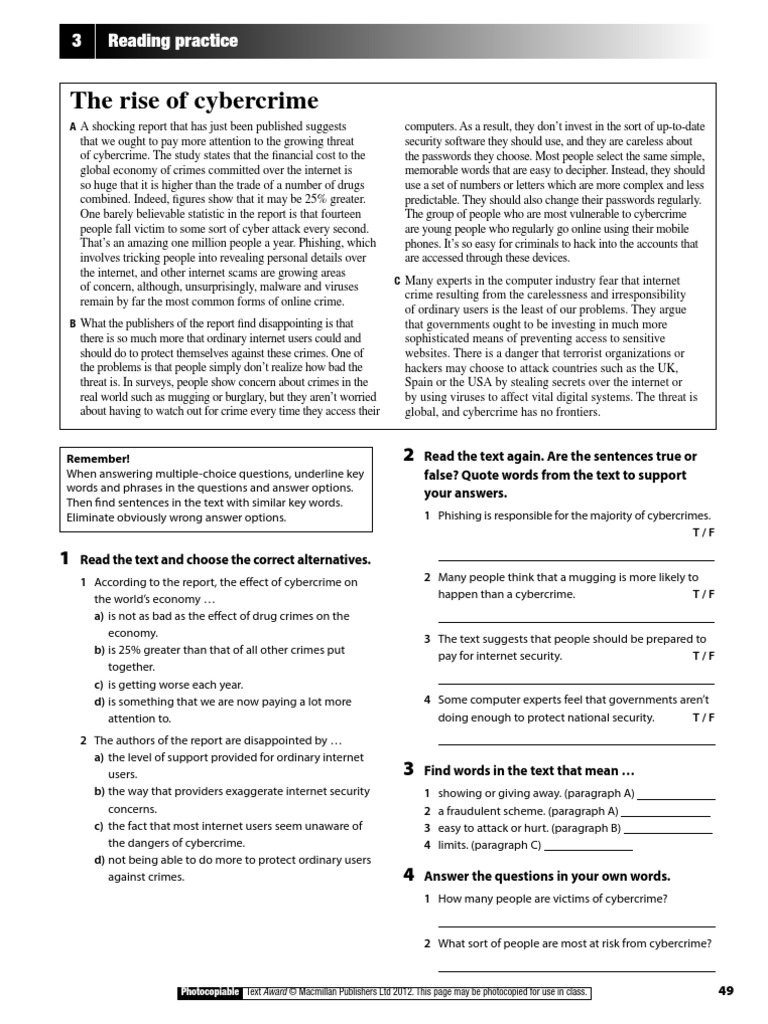 Reading Practice 3 | PDF