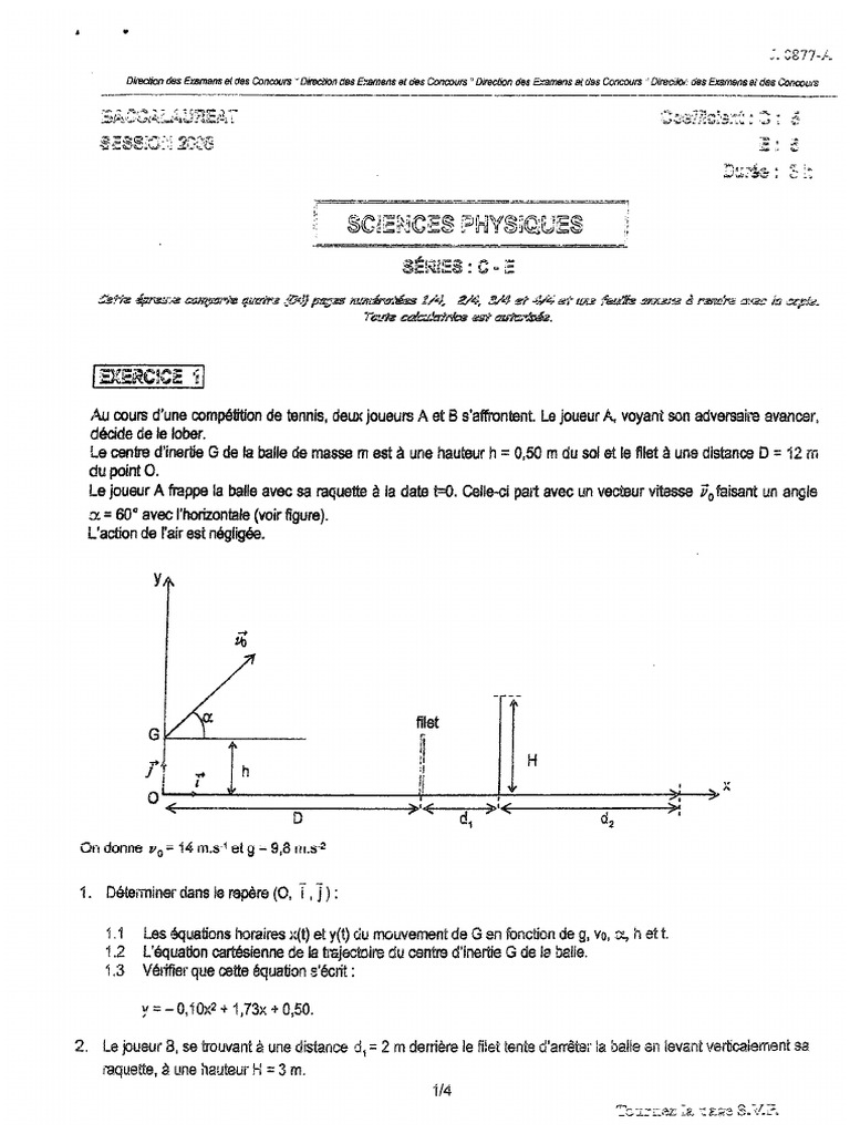 Bac C Physique 2008 | PDF
