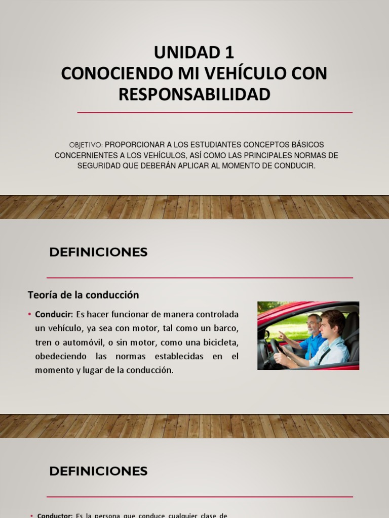 Unidad 1 - Conociendo Mi Vehículo Con Responsabilidad | PDF
