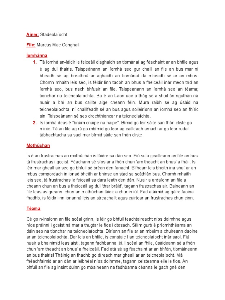 Stadeolaiocht | PDF