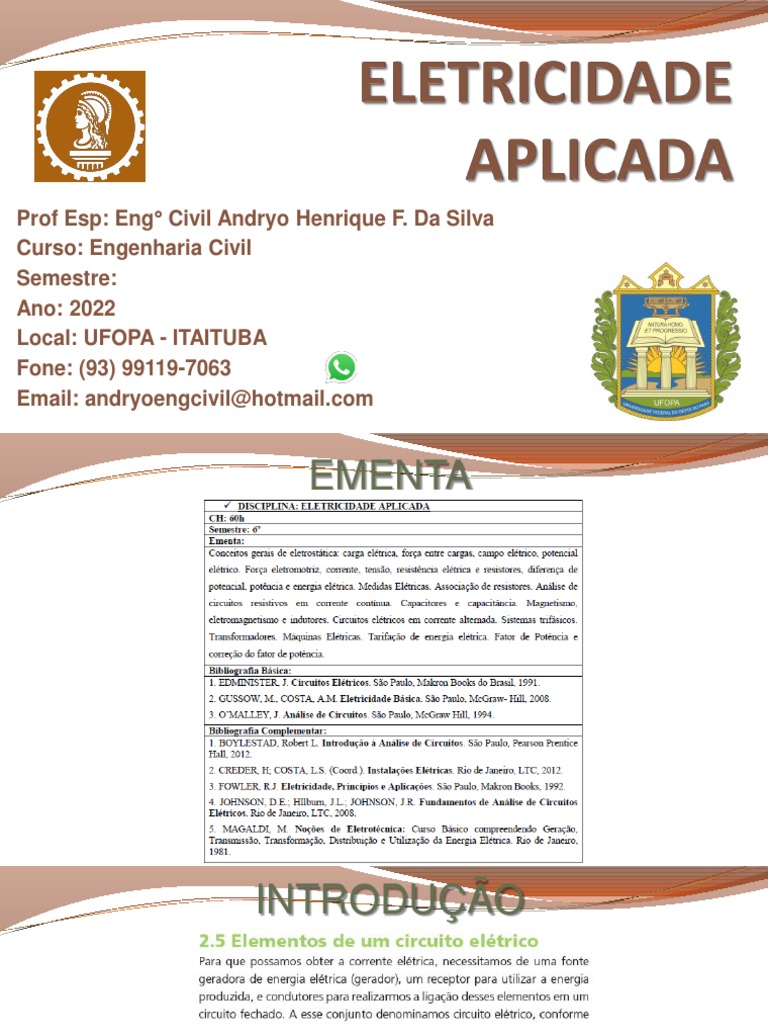 Aula 2 Eletricidade Aplicada Pdf