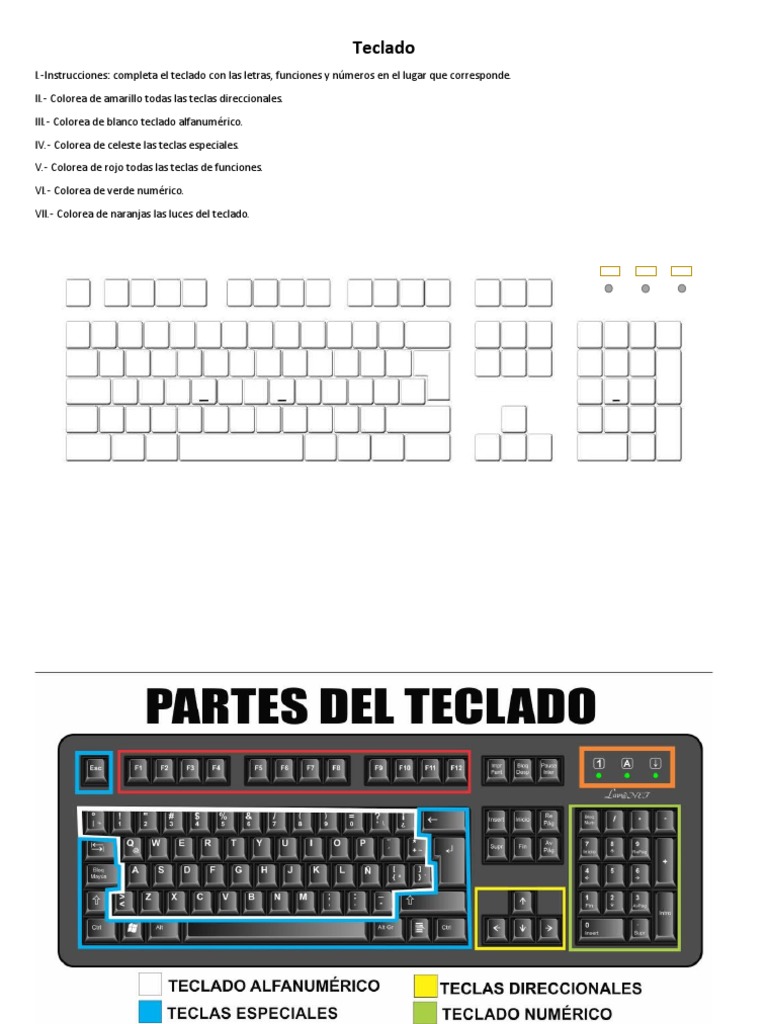 Actividad Partes Del Teclado | PDF