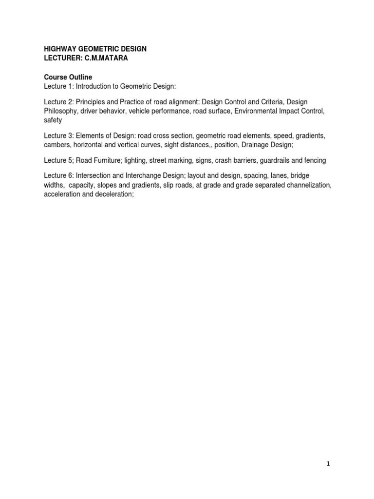 LECTURE 1 Introduction To Geometric Design | PDF