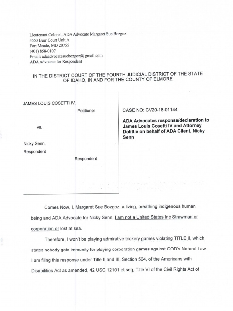 Updated 4 Jun 2023 Declaration and Response to Clerk of the Court DOD ...