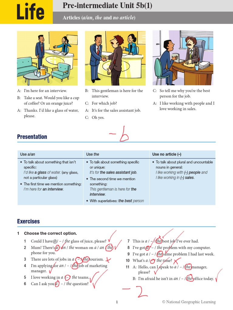 Pre-Intermediate GW 05b-1 | PDF
