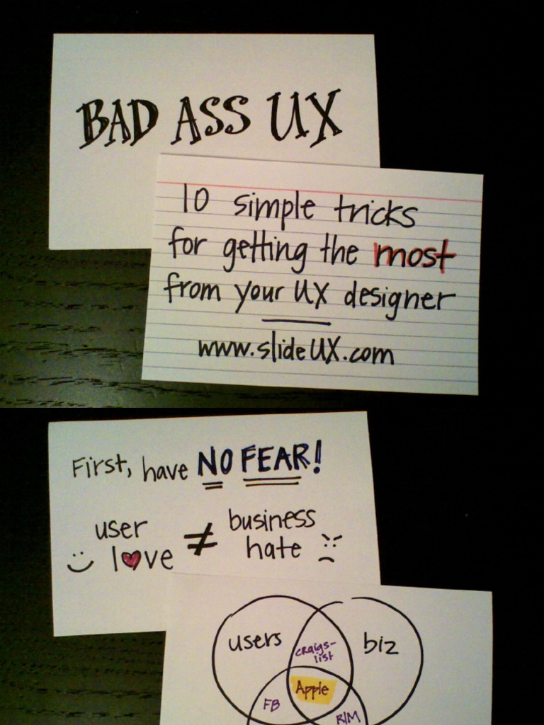 Bad Ass Ux 10 Simple Tricks For Getting The Most From Your Ux Designer ...