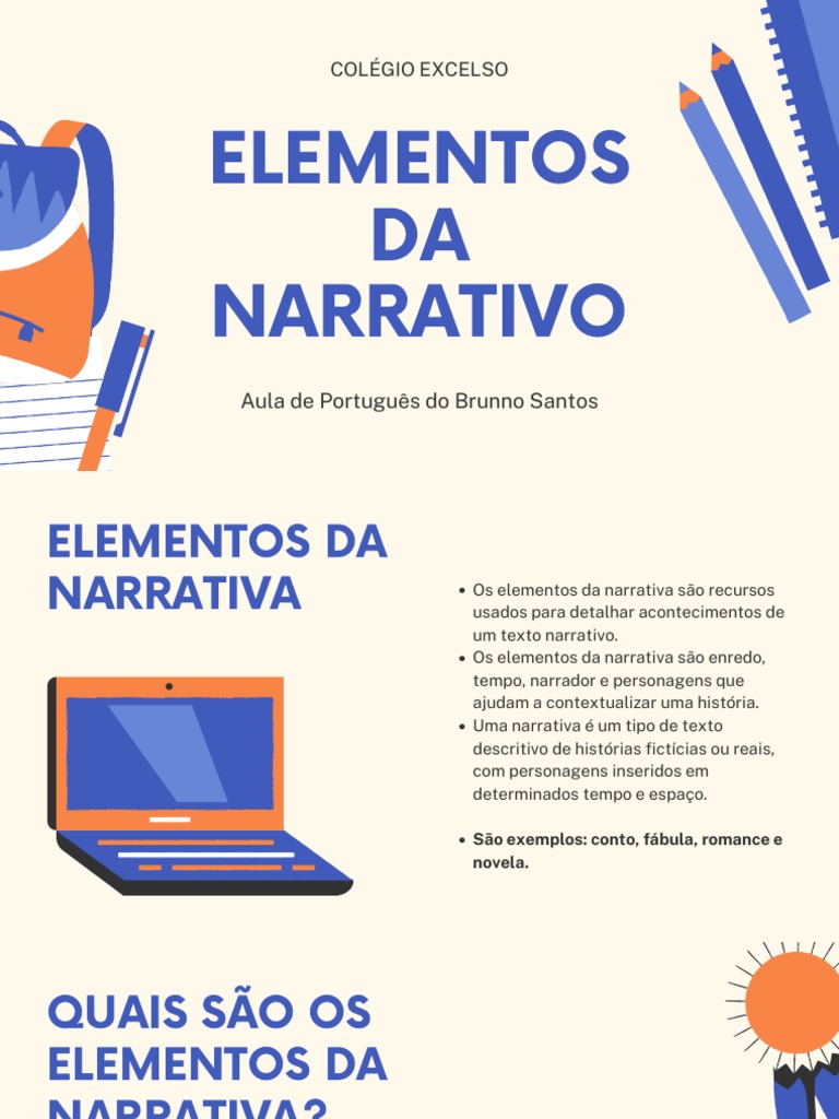 Elementos da Narrativa em Português | PDF | Narrativa | Tempo