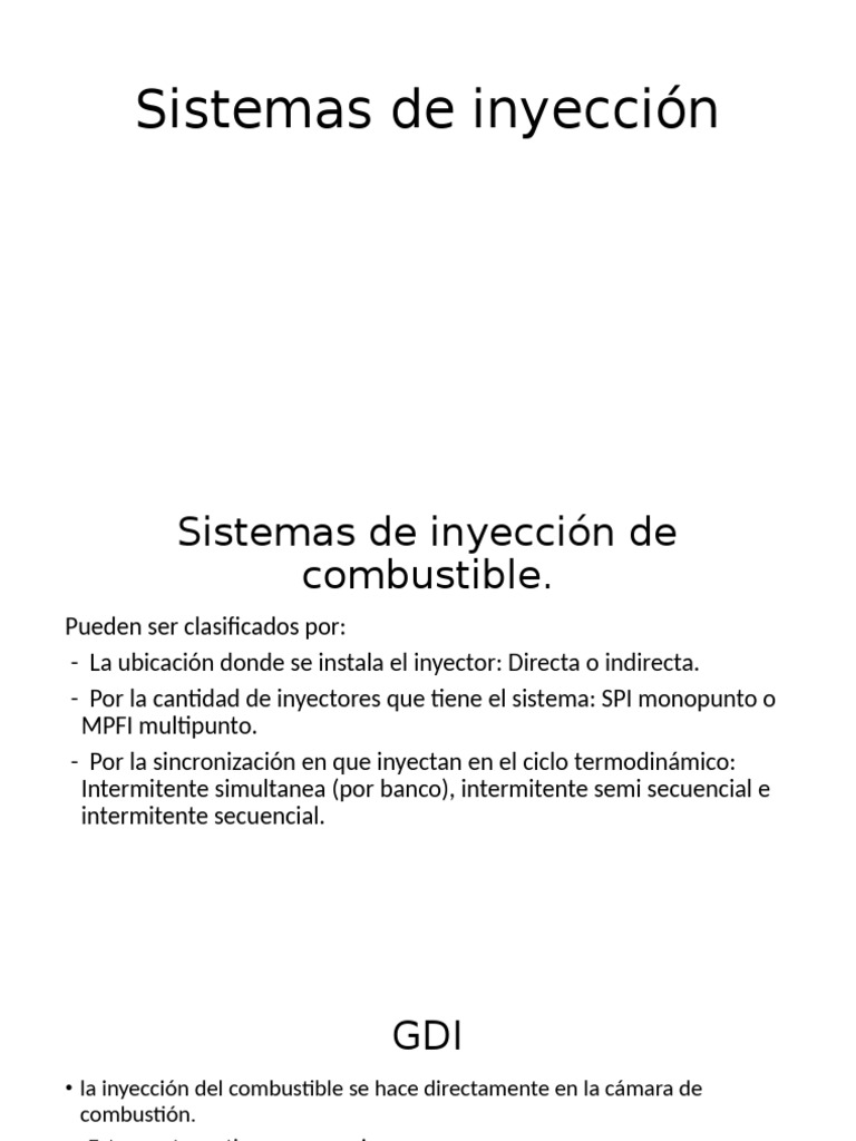 Sistema de Inyección | PDF | Inyección de combustible | Tecnología del ...