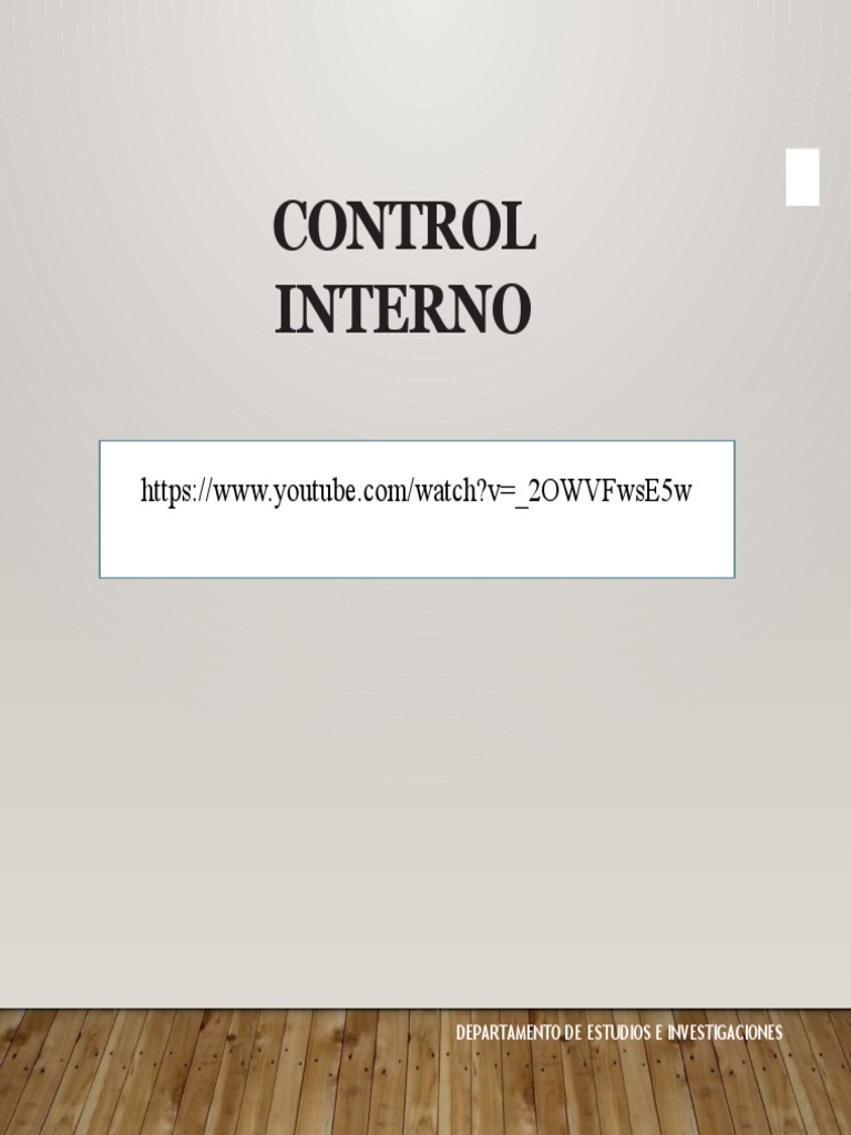 Control Interno Clase | PDF