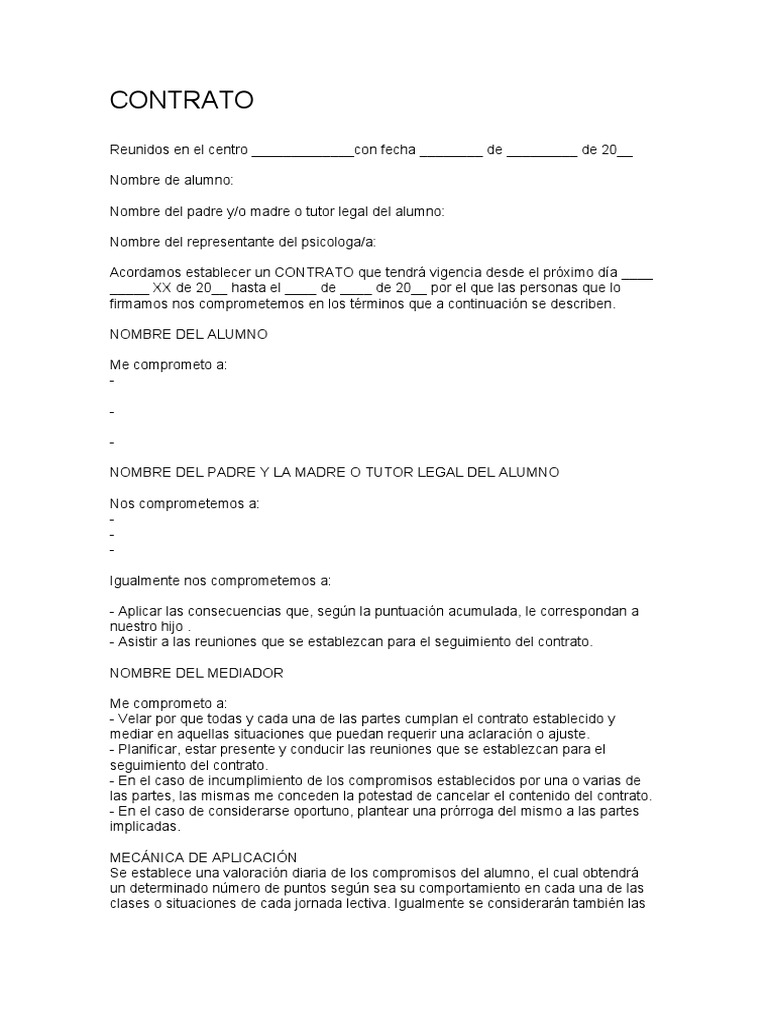 CONTRATO CONDUCTA | PDF