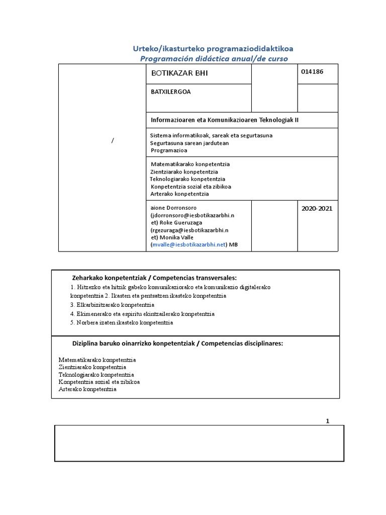 IKT 2 Programazioa 20-21 | PDF