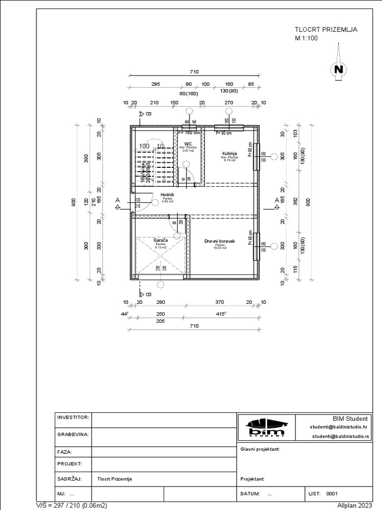 0001 Tlocrt Prizemlje 1 | PDF