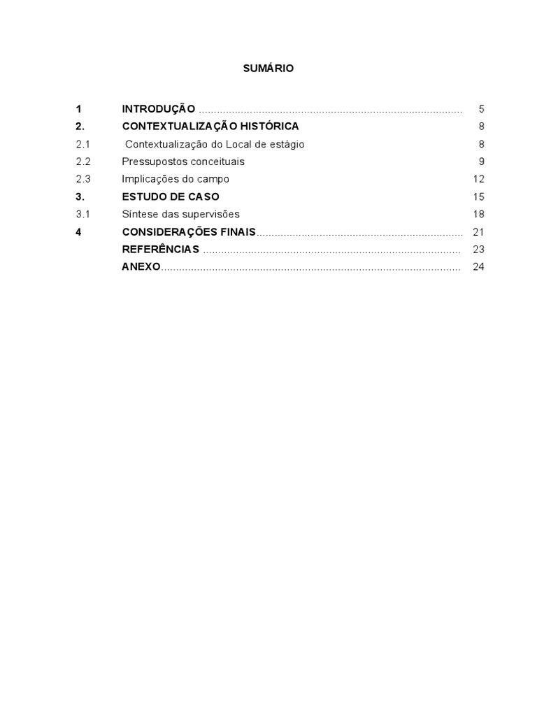 Modelo de Sumário ABNT | PDF