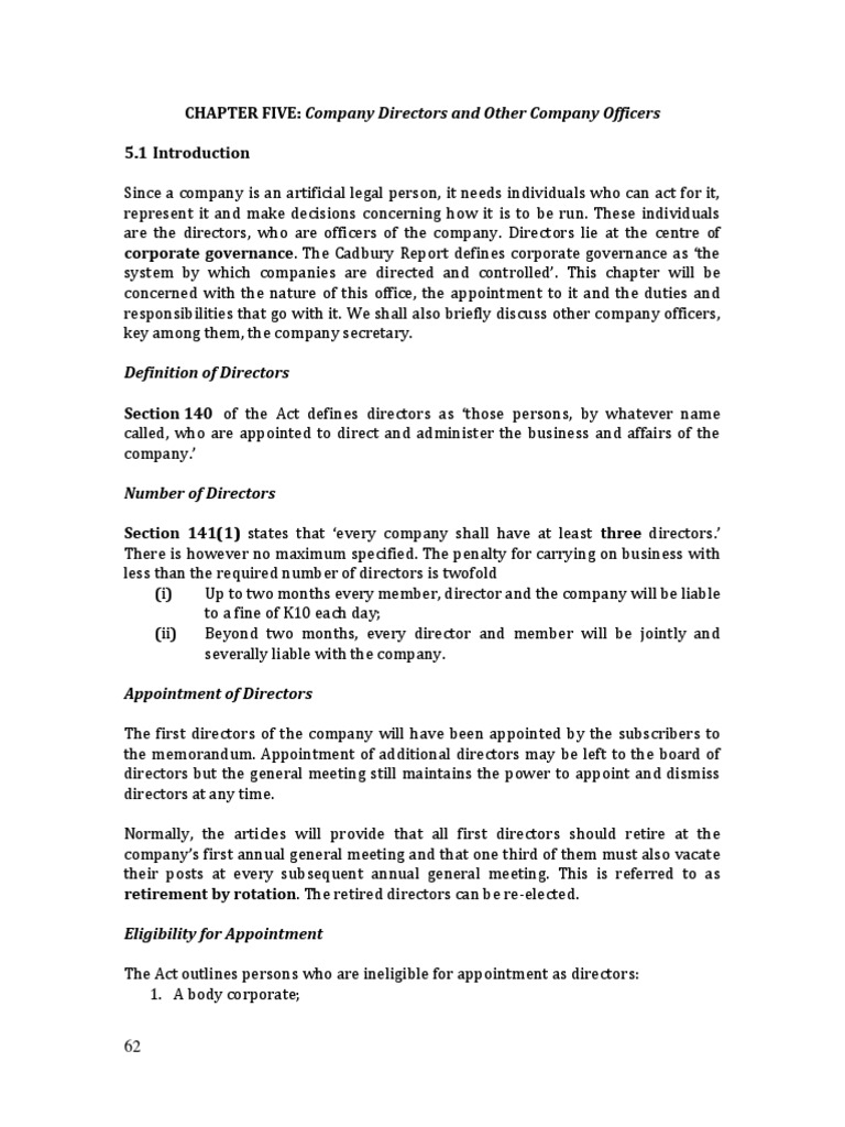 5-Directors of A Co | PDF | Board Of Directors | Loans