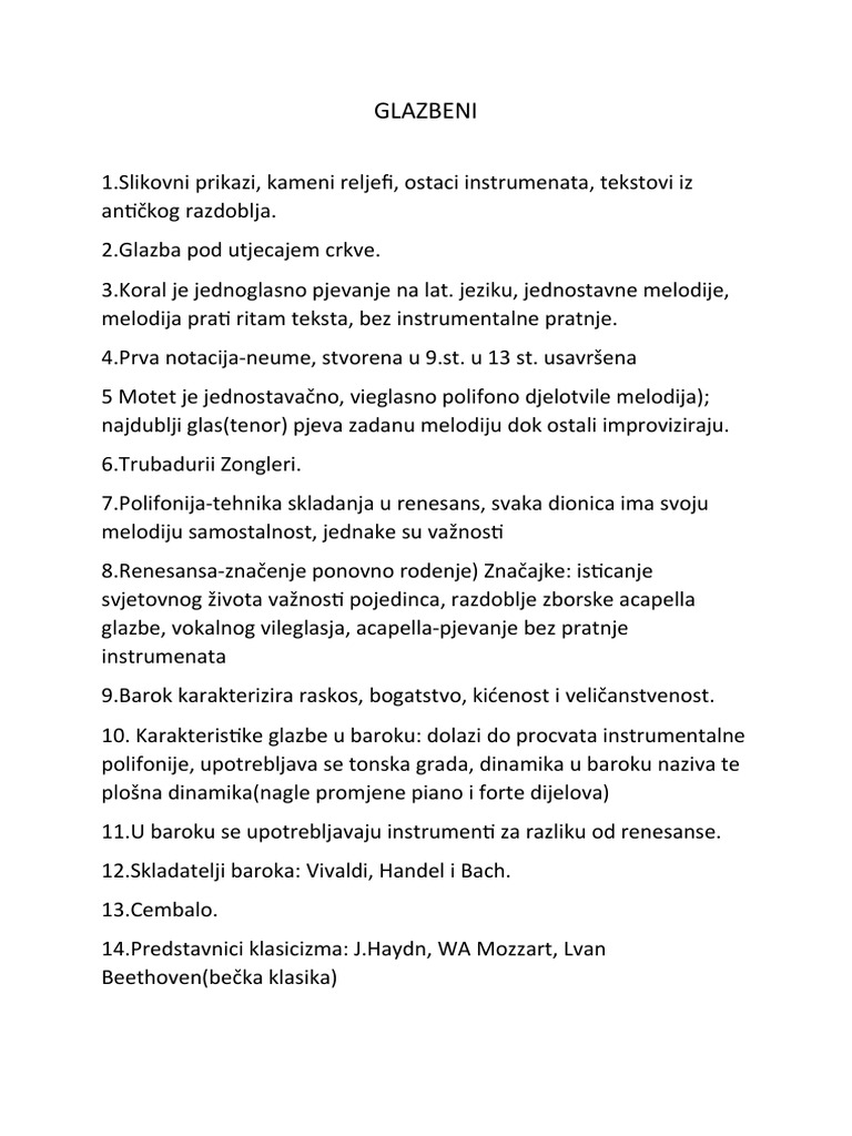 GLAZBENI | PDF