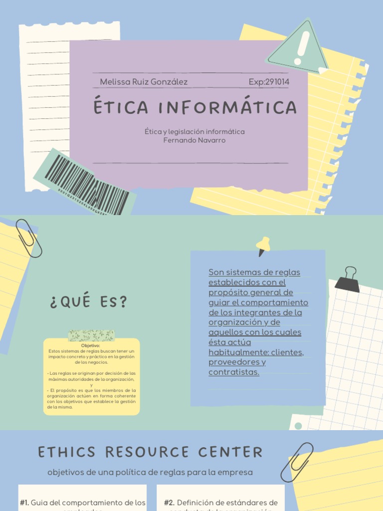 Ética informática-Presentación | PDF | Informática | Comportamiento