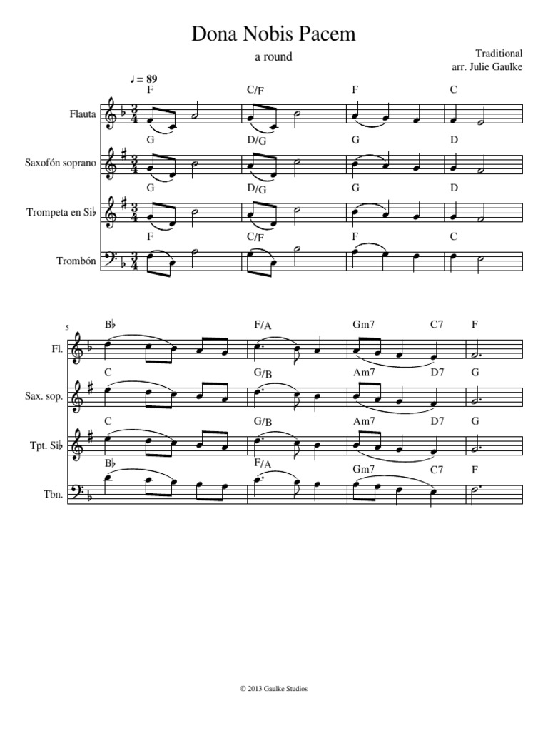 Dona_Nobis_Pacem-Partitura_y_Partes | PDF
