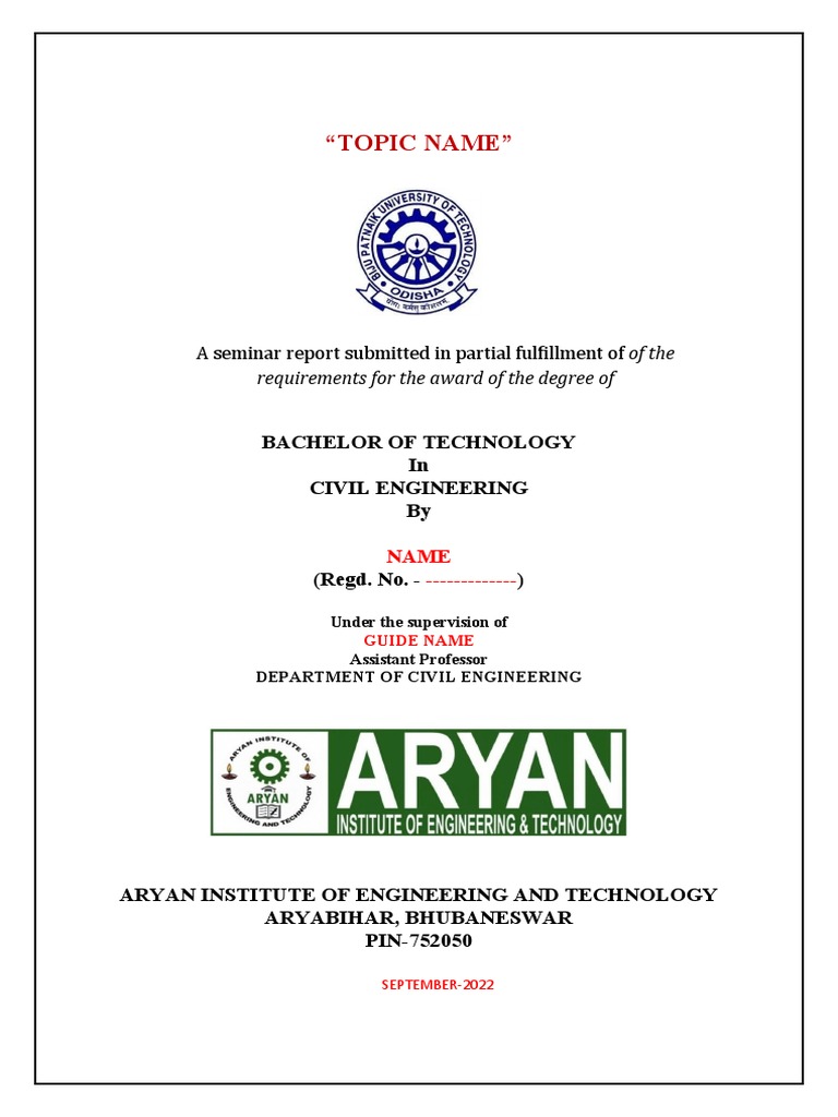 Saminar Report Format | PDF