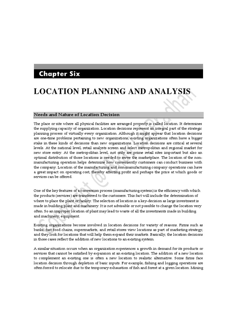 06 Facility Location | PDF | Cost Of Living | Job Satisfaction