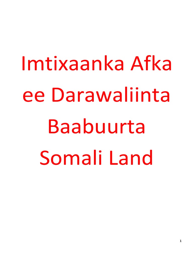 Buuga Barashada Darawalnimada ONE 11 | PDF