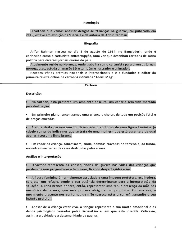 Oral Português Cartoon | PDF