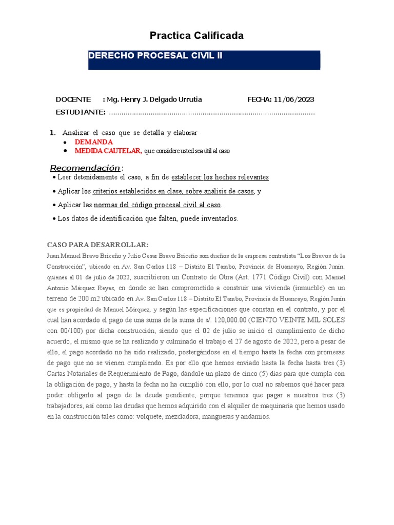 Practica Calificada DPC II | PDF