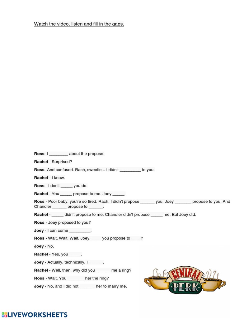 Gap-Fill Exercise: Proposal Dialogue | PDF