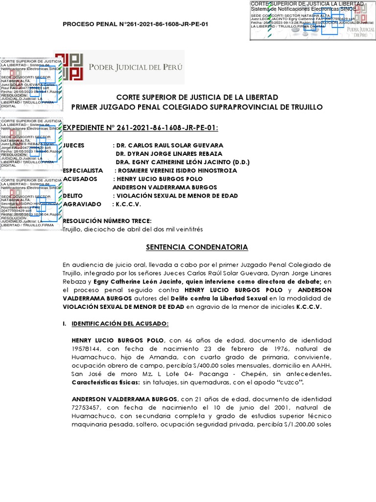 Exp. 00261-2021-86-1608-JR-PE-01 - Resolución - 132310-2023 | PDF