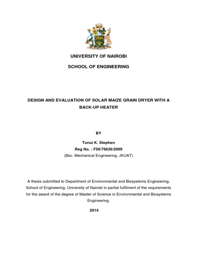 Solar Maize Dryer Design and Evaluation | PDF | Solar Energy | Clothes ...