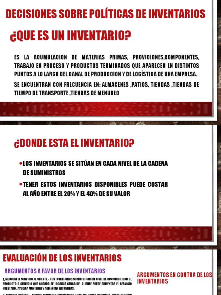 Tipos y Control de Inventarios Empresariales | PDF | Inventario | Business