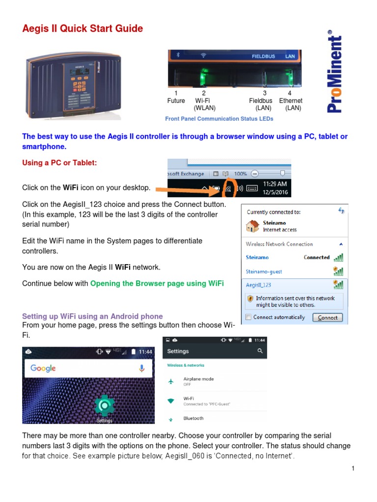 Aegis II Quick Start Guide | PDF | Wi Fi | Local Area Network