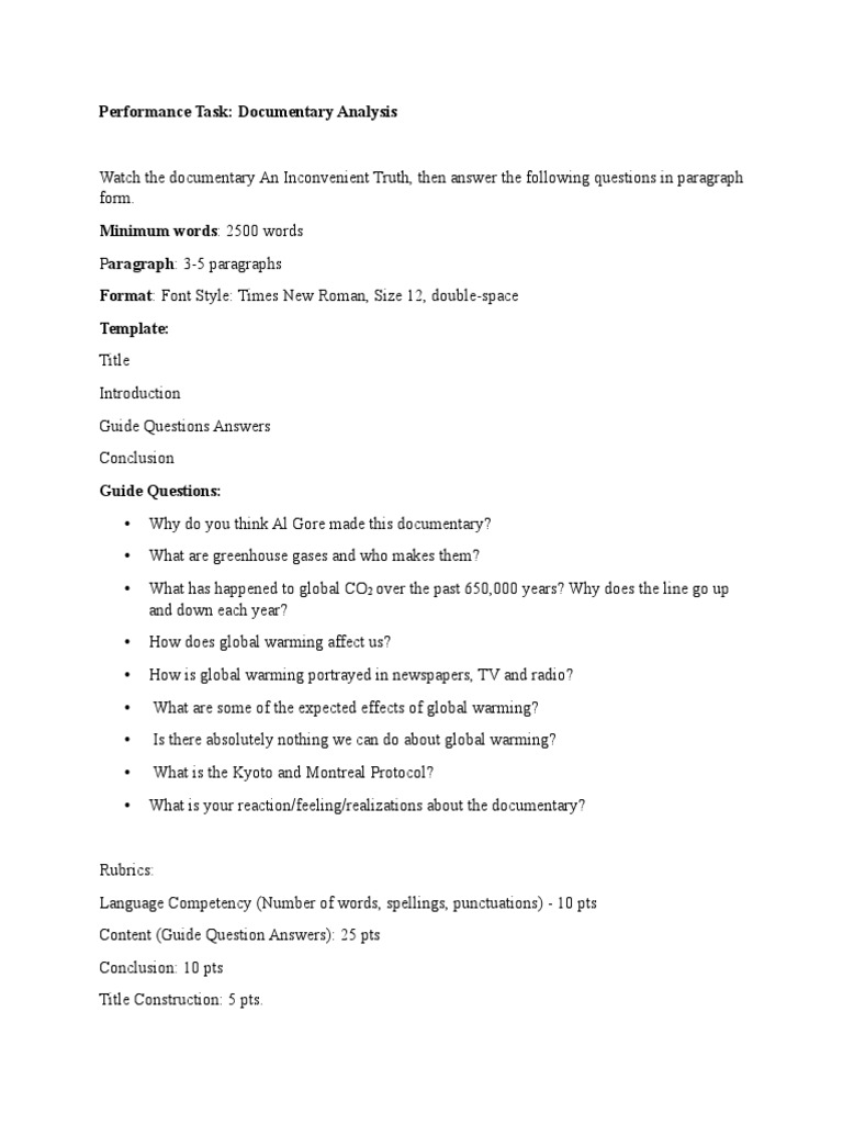 Documentary Analysis PDF