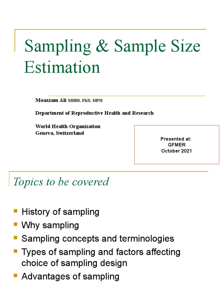 Understanding Sampling and Sample Size | PDF | Sampling (Statistics ...