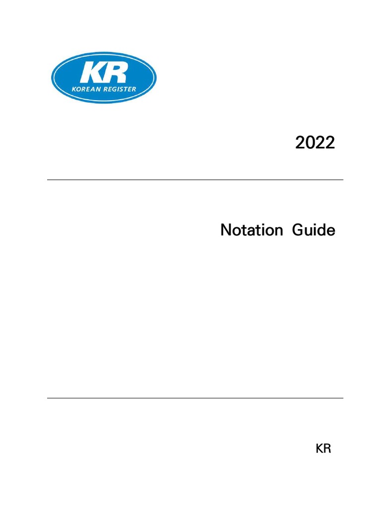 KR Notation and Classification Guide | PDF