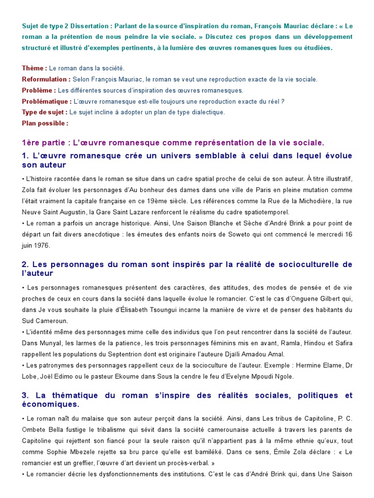 CORRIGÉ EPREUVE DE DISSERTATION - PROBATOIRE C, D,E,TI - SESSION 2022 CAMEROUN | PDF