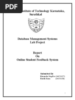Student Feedback Management System Project Report | PDF | Use Case ...