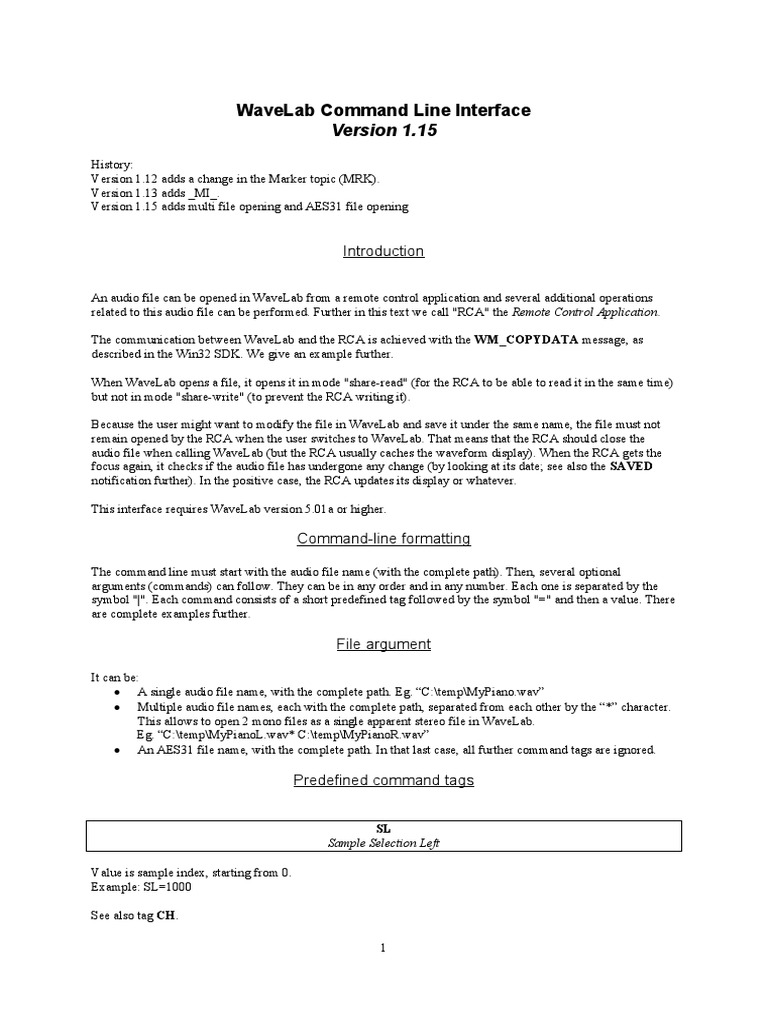 WaveLab Command Line | PDF | Command Line Interface | Windows Registry