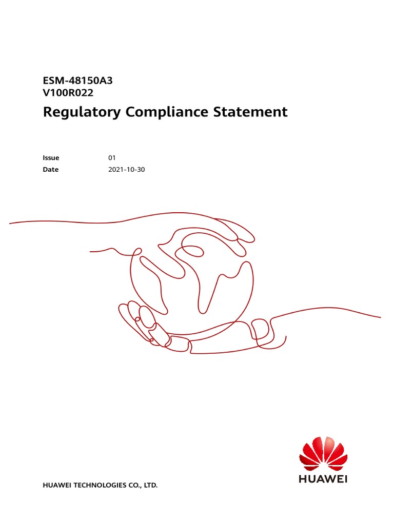 ESM-48150A3 V100R022 Regulatory Compliance Statement | PDF