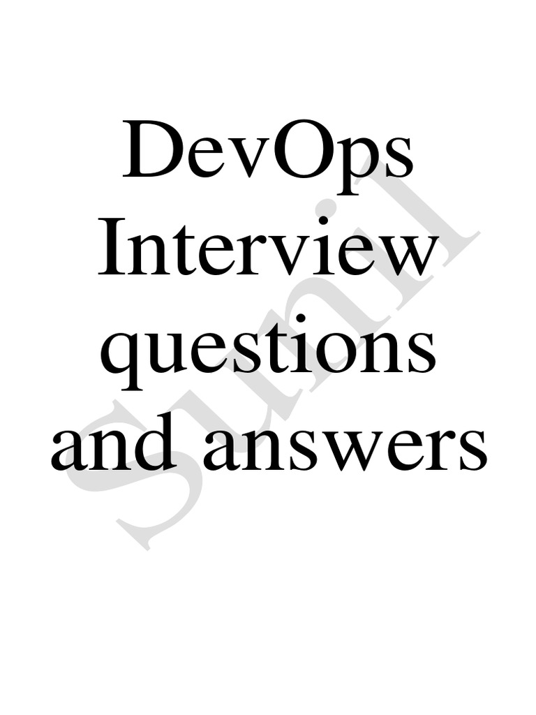 Devops Interview Questions And Answers Pdf