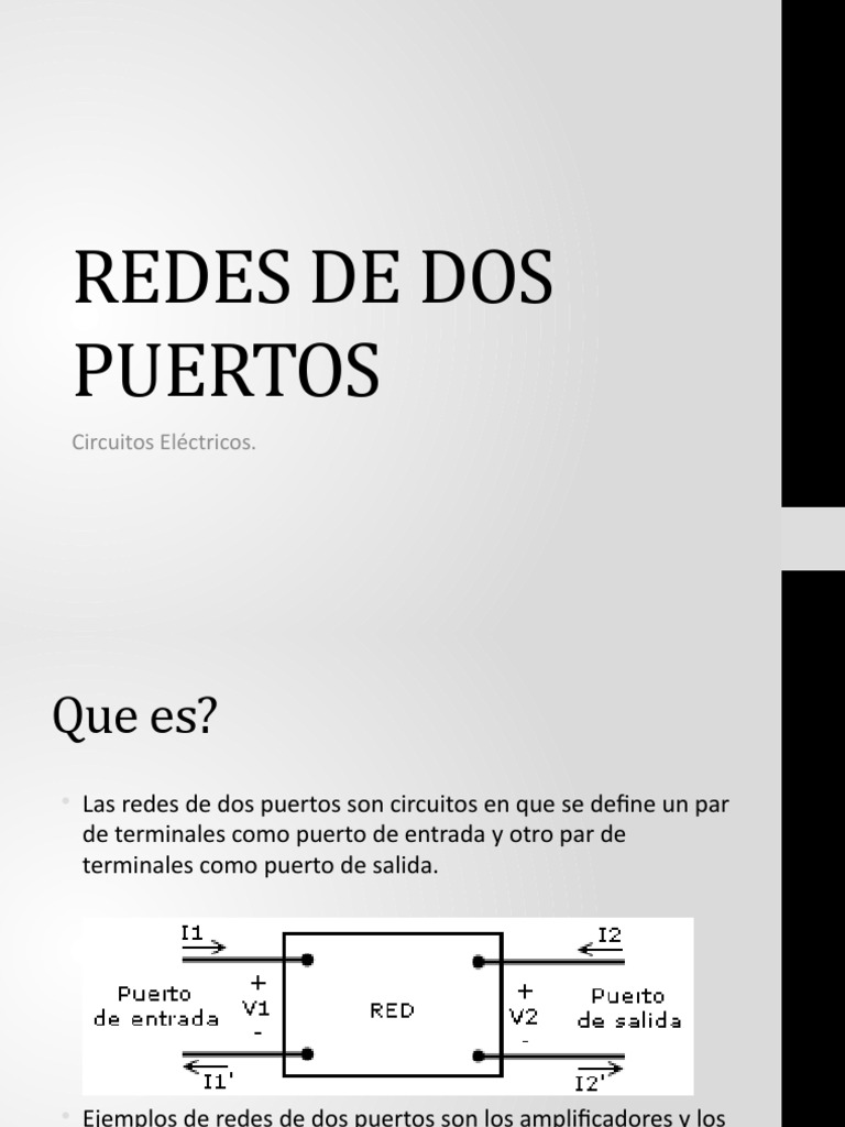 Redes de Dos Puertos en Circuitos Eléctricos | PDF