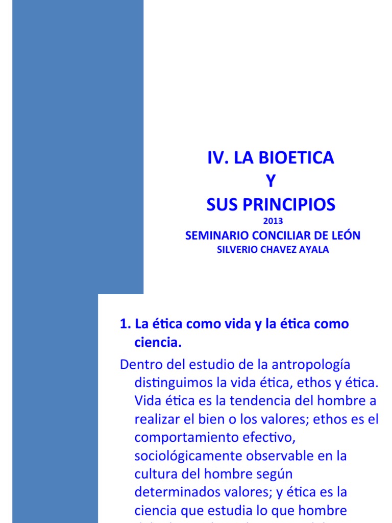 La Bioetica Y Sus Principios Pdf