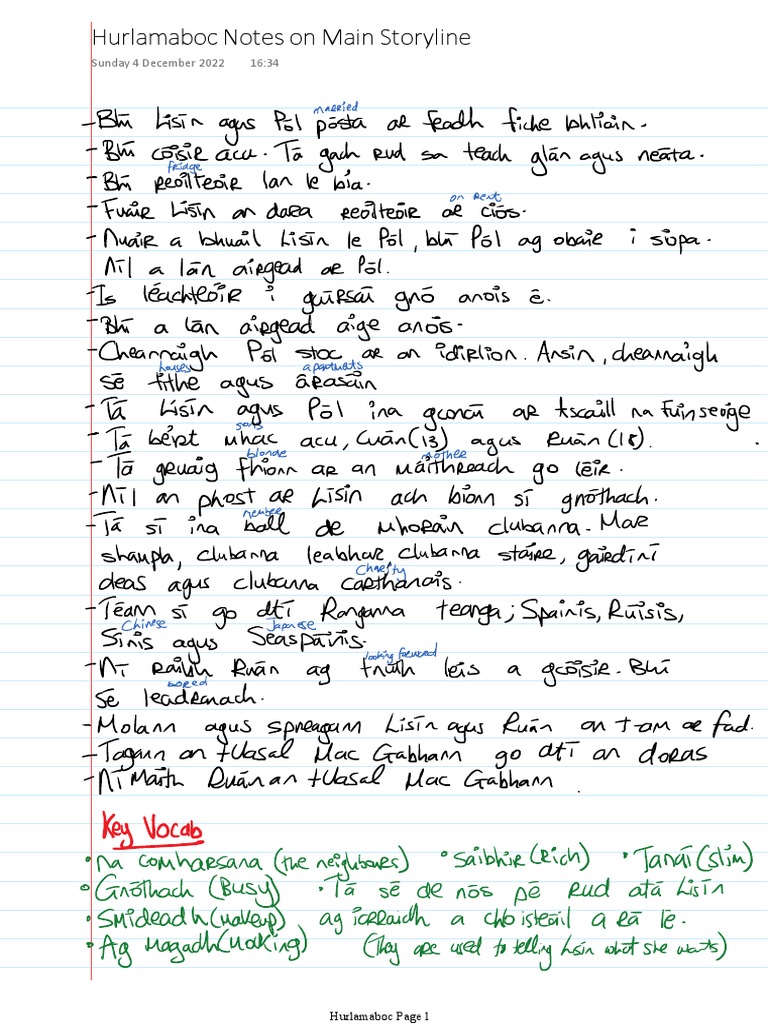 Hurlamaboc Storyline Overview | PDF