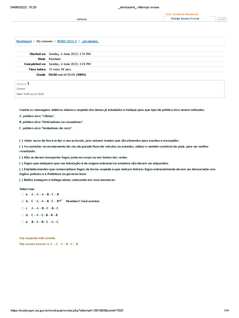 Atividade4 - Attempt Review | PDF
