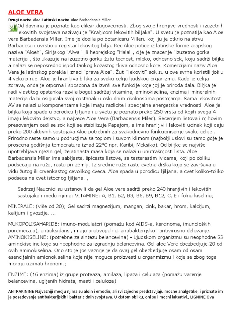Aloe Vera | PDF