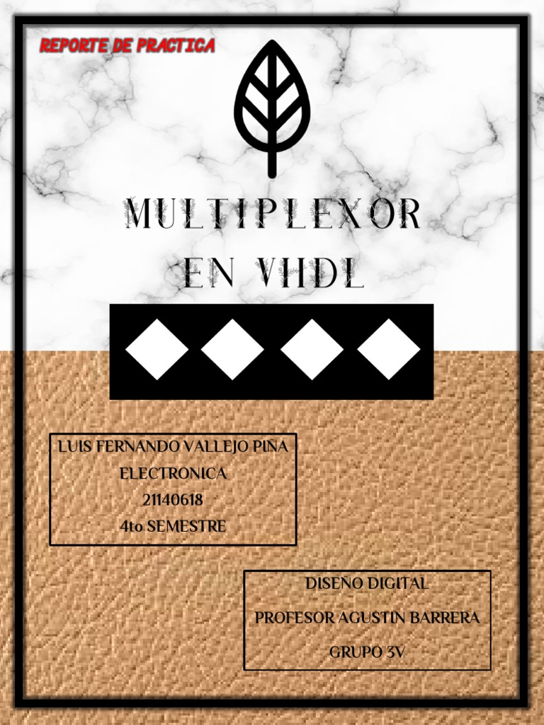 Multiplexor 2 a 1 en VHDL y FPGA | PDF