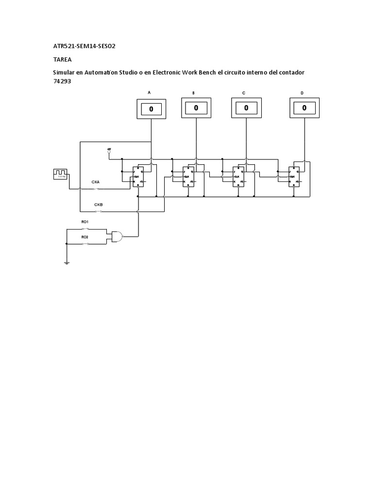 Simulación del contador 74293 en Automation Studio | PDF | Informática ...