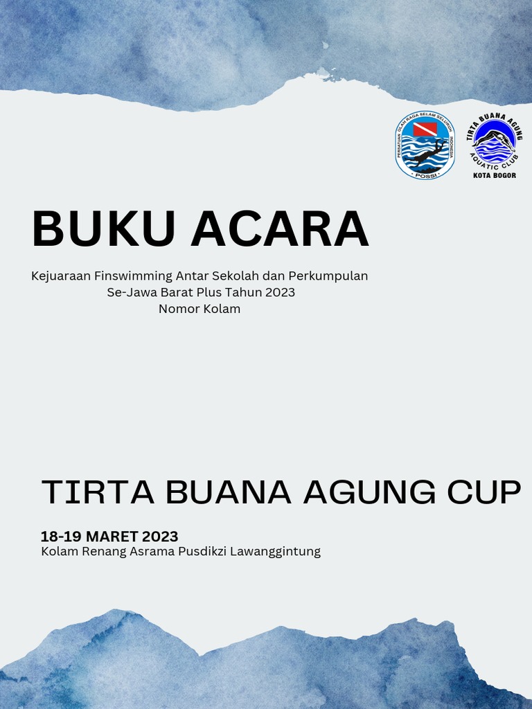 BUKU ACARA TIRTA BUANA AGUNG CUP 2023 | PDF