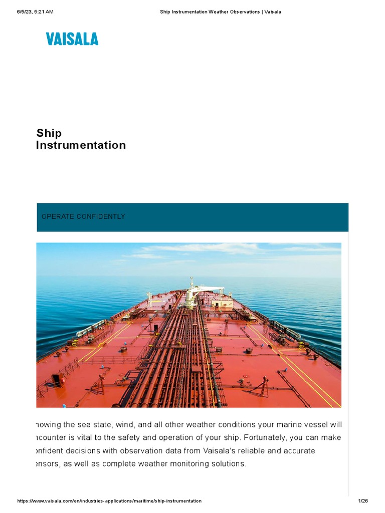 Ship Weather Instrumentation Solutions | PDF