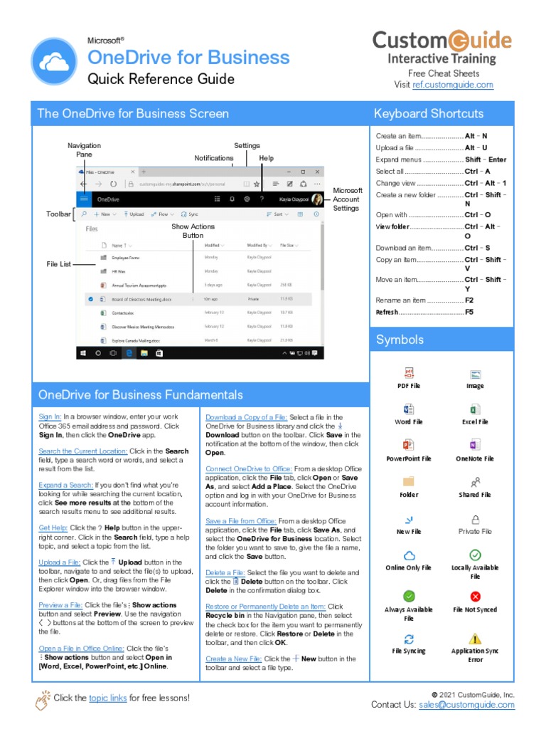 One Drive Guide | PDF | Microsoft Office | Computer File