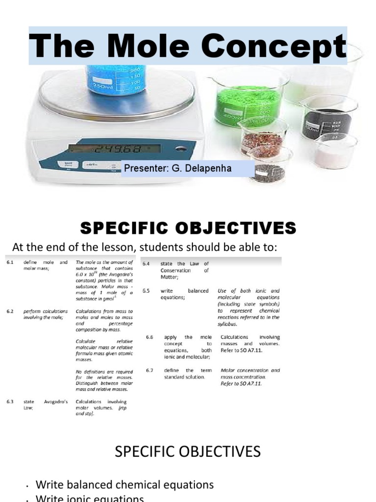 Mole concept papers | PDF